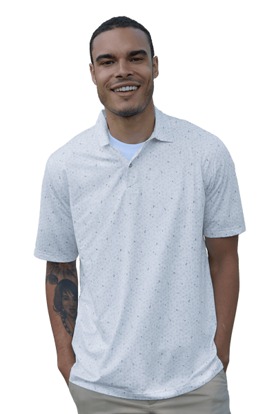 Greg Norman - Men's Scattered Shark Tail Polo – Threadfellows