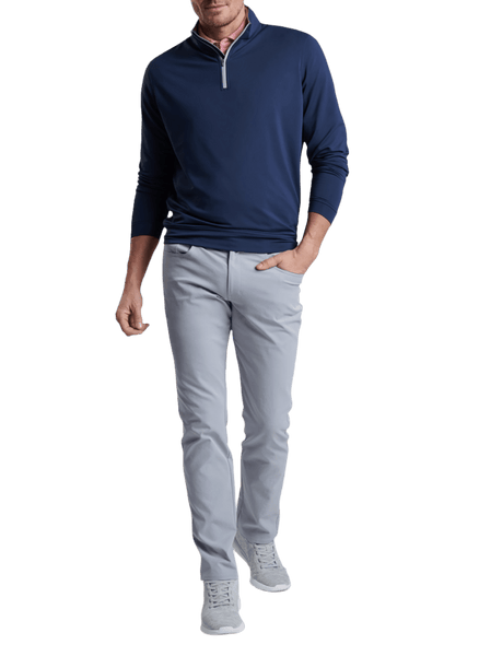 Peter Millar - Men's Perth Stretch Loop Terry Quarter-Zip - Navy ...